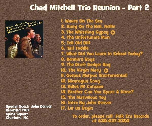Chad Mitchell Trio - Then & Now - Official Website